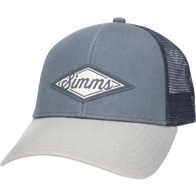 Simms Fishing Hat Classic Script Trucker Patch Cap - Dark Moon Limited ...