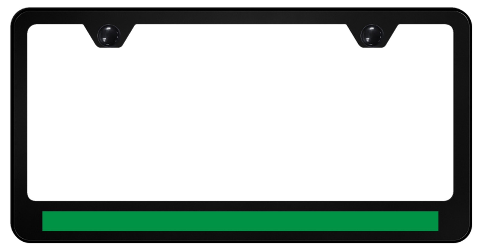 Thin Green Line License Plate Frame, Black High-grade 304 Stainless ...