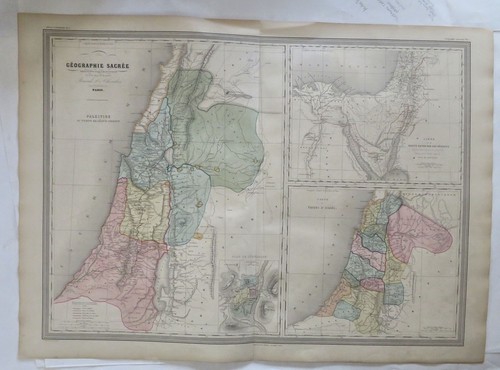 Sacred Holy Land Palestine Jerusalem Israel tribes c. 1850-60 Dufour ...