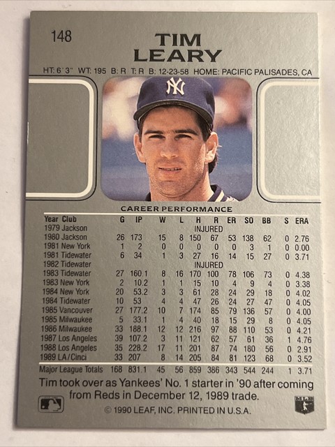 1990 Leaf - #148 Tim Leary for sale online | eBay