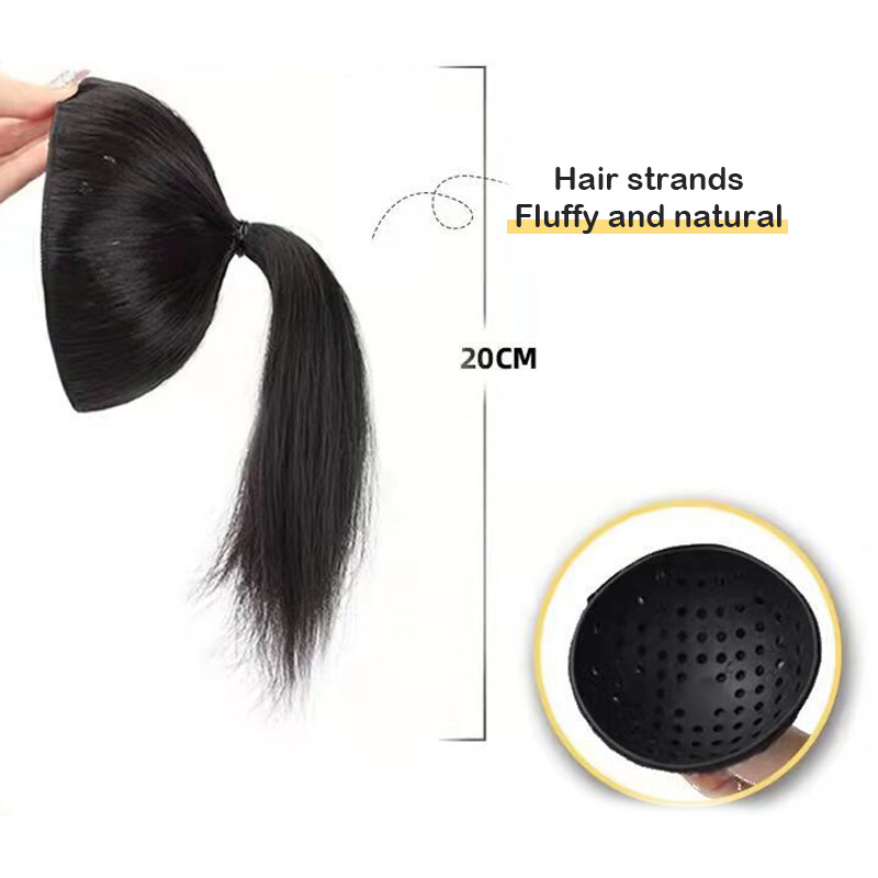 Pomelo Skin Wig Meatball Head High Ponytail High Cranial Crest Panfa ...