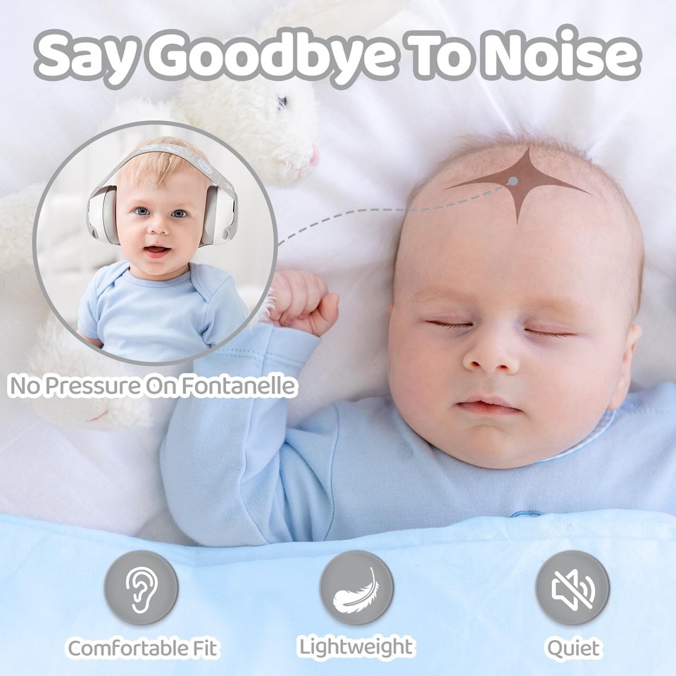Baby Noise Cancelling Earmuffs,Infant Headphones for Babies 0-36 Months ...