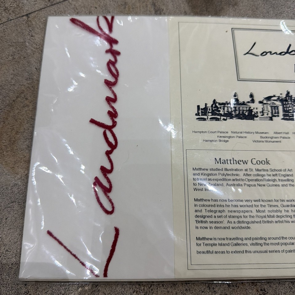 London Landmarks Matthew Cook Signed Art Print Cityscape Big Ben St ...