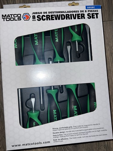 BRAND NEW (GREEN) Matco Tool 8 piece screwdriver set SSG8C | eBay