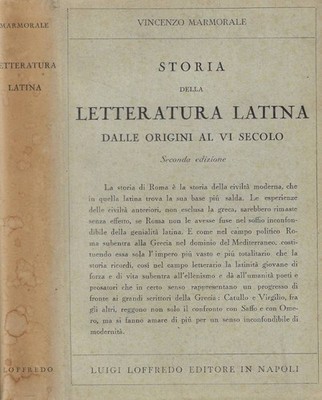 Storia della letteratura latina dalle origini al VI secolo. . Vincenzo ...
