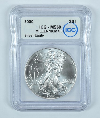 2000 American Silver Eagle Millennium Set MS69 ICG *3808 | eBay