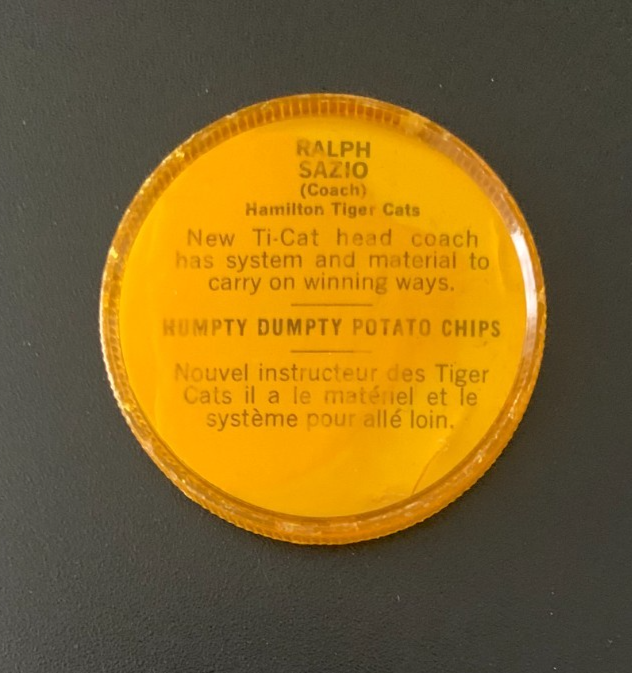 1963 Nalley's CFL Football Coins Ralph Sazio | eBay