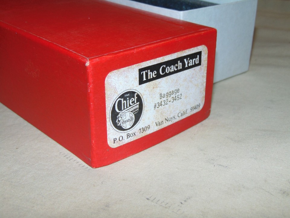 THE COACH YARD HO BRASS 3432-3452 SANTA FE CHIEF BAGGAGE CAR + BOX ...