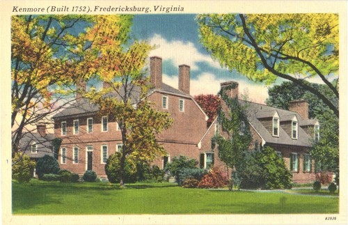 Fredericksburg Virginia Kenmore Built 1752 by Colonel Fielding Lewis ...