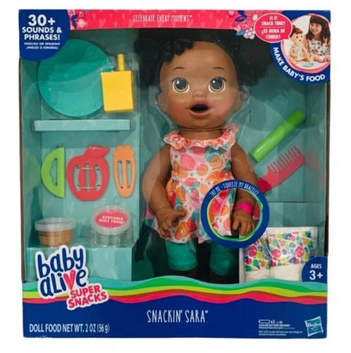 Baby Alive Super Snacks Snackin' Sara African American 30 + Responses ...
