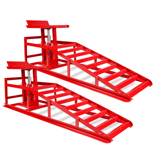 2 Pcs Heavy Duty Car Truck Service Ramps Lifts Hydraulic Lift Frame 6 ...