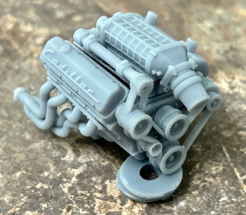 Resin “Cadillac Supercharged” Big Block Engine for scale model cars, 1/ ...