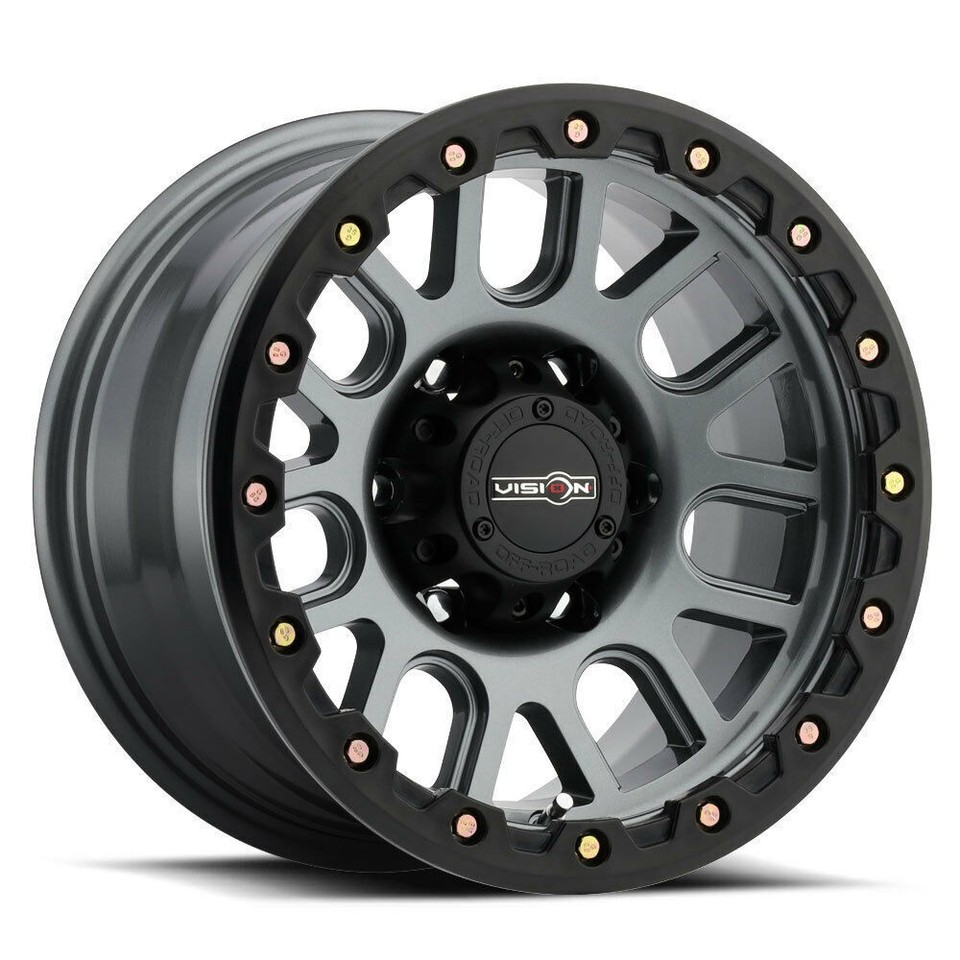 Set 4 17" Vision Off-Road 111 Nemesis Gunmetal Wheels 17x9 8x6.5 Rims ...