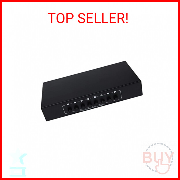 CHUNGHOP 8 Ports Composite 3 RCA Video Audio AV Switcher Box, 8 Way ...
