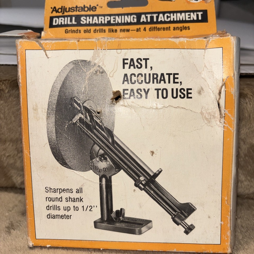 Adjustable Clamp Company Sharpening Attachment Round Shank Drills Bit ...