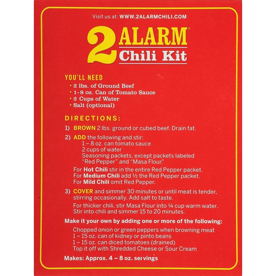Wick Fowler's Texas Style 2 Alarm Chili Mix Kit 3.3 oz 1PACK | eBay