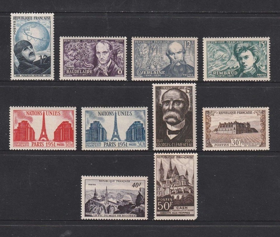 1951 FRANCE SHORT 33 STAMPS YEAR SET (2 PAGES) | eBay Australia