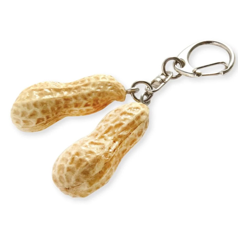 [ Peanut in Shell ] Keychain - Japanese Handcrafted Fake Food Sample ...