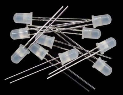 10 x 5mm RGB Diffused Slow Flashing Rainbow LEDs 2 Pin Self Flashing ...