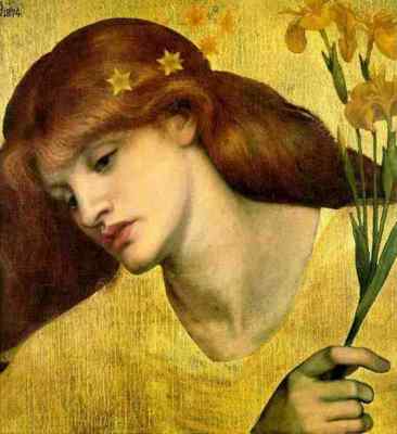 Dante Gabriel Rossetti Sancta Lilias A4 Print | eBay UK