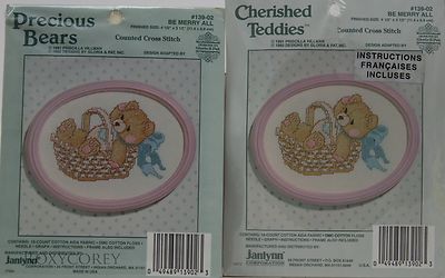 Janlynn Cherished Teddies 2 Be Merry All Counted Cross Stitch & Frame ...