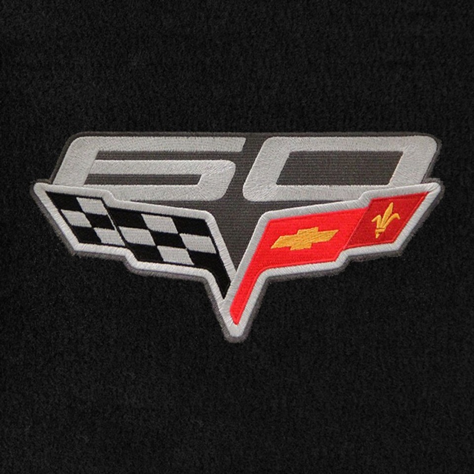 2013 Corvette C6 Carpet Front Floor Mats with 60th Anniversary Logo ...