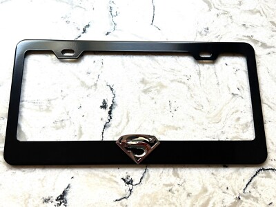 3D Superman Superhero Metal Steel Black Powder Coated License Plate ...