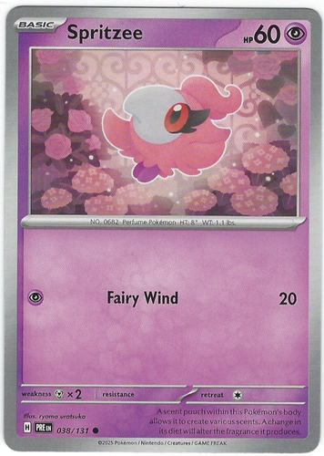 Spritzee #038/131 SV: Prismatic Evolutions Common - Pokemon | eBay