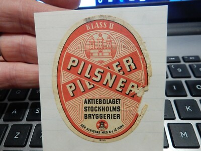 WW2 ERA DAMAGED BEER LABEL TO UPCYCLE GRAPHICS STOCKHOLM PILSNER | eBay