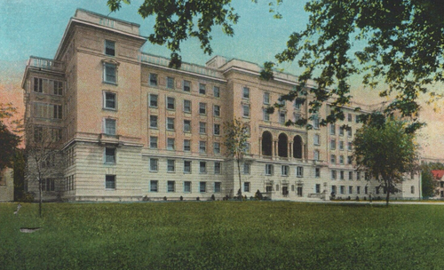 Historic Wisconsin General Hospital in Madison WI White Border Vintage ...