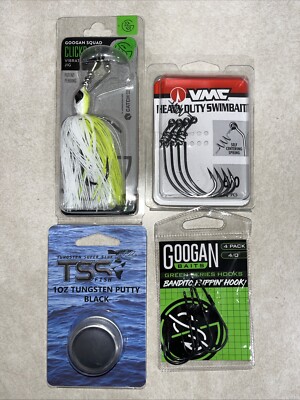 Fishing Lot GOOGAN VMC TSS Hooks Jig Tungsten Putty 4 Packs | eBay UK