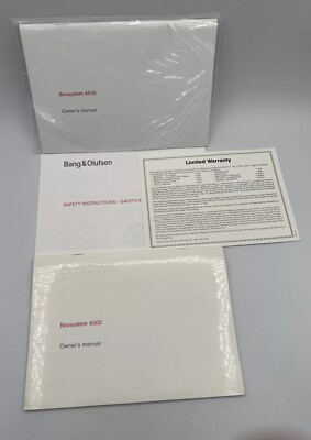 Bang & Olufsen B&O BEOSYSTEM 4500 OWNER'S MANUAL | eBay