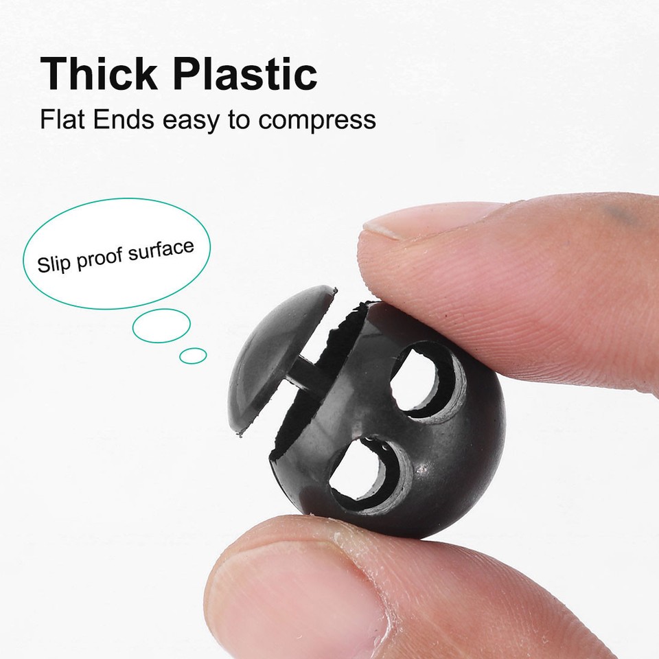 10pcs Plastic Cord Locks Stoppers Ends Spring Fastener Organizers | eBay