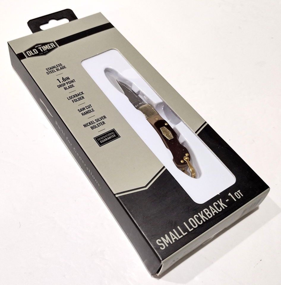 Schrade Old Timer Mini Drop Point Blade Lockback Folding Pocket Knife ...