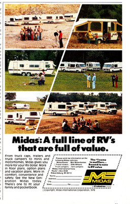 Vintage 1978 Midas RV Campers - Original Print Ad (8in x 5in ...
