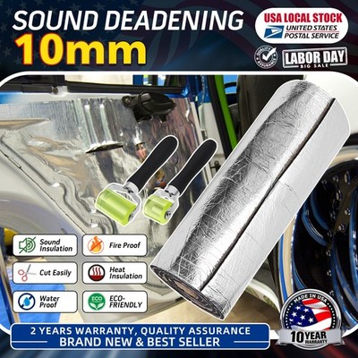 Super strong Self adhesive Back 10mm Sound Deadener Insulation Mat Easy ...