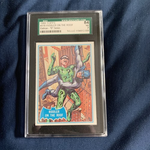 SGC NM 7 1966 Batman #37 Series B Riddler On The Roof Trading Card Wow ...
