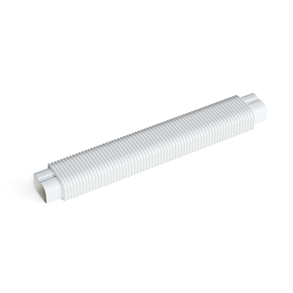 12ft PVC Decorative Line Set Cover Kit 3” wide for Mini Split and ...