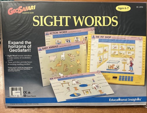 GeoSafari Jr. Sight Words Educational Learning Card Set EI-8753 ...