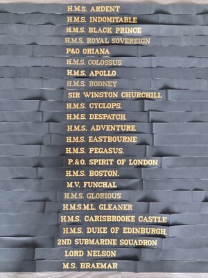 Modern Weave Royal Navy/Naval Cap Tallies - Assorted Lot Cap Tally ...