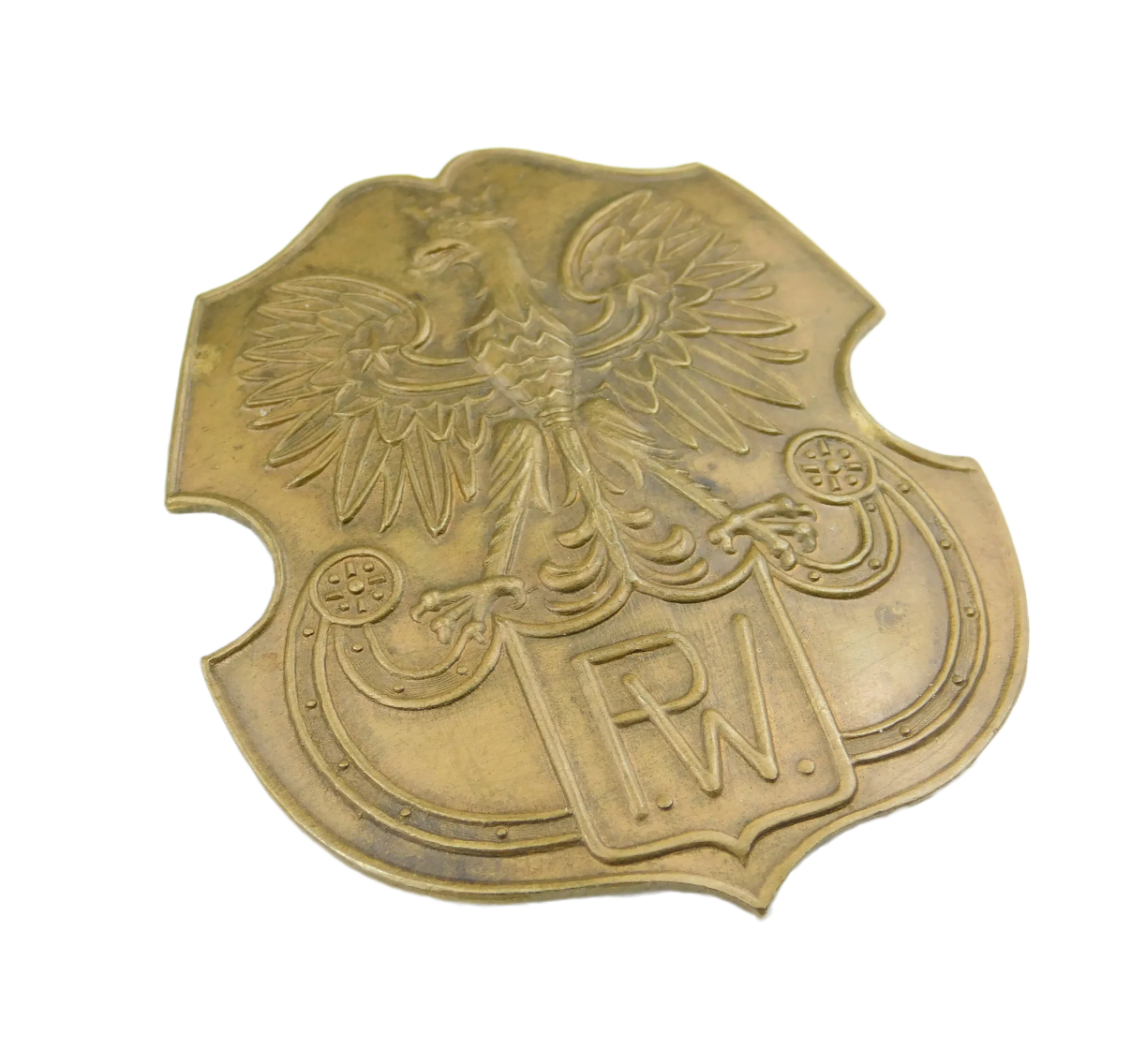 1792 WW2 POLISH BADGE OF MILITARY IMPROVEMENT CAP BADGE EAGLE POLAND ...