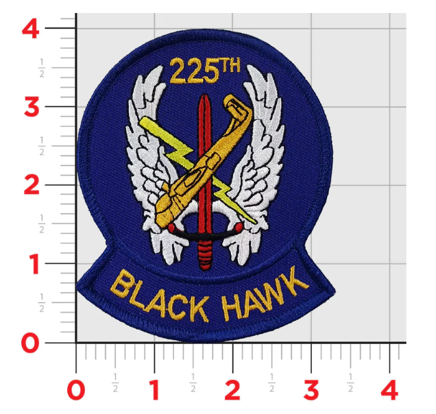 ARMY 225TH BLACK HAWK EMBROIDERED HOOK & LOOP PATCH | eBay