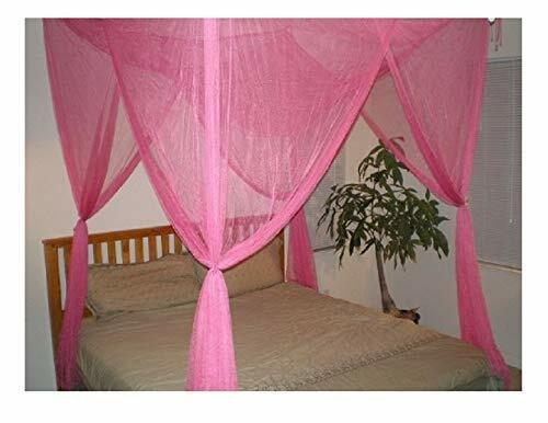 Hot Pink Four 4 Post Bed Canopy Netting Curtains Sheer Panel Fabric ANY ...