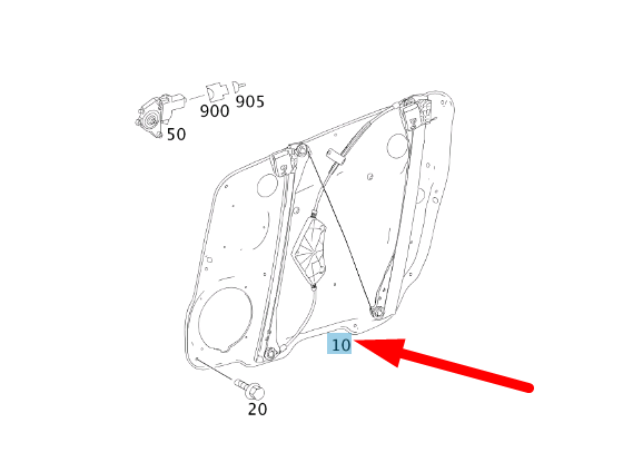 MB ML W164 Front Left Door Window Regulator Carrier A1647201579 NEW ...