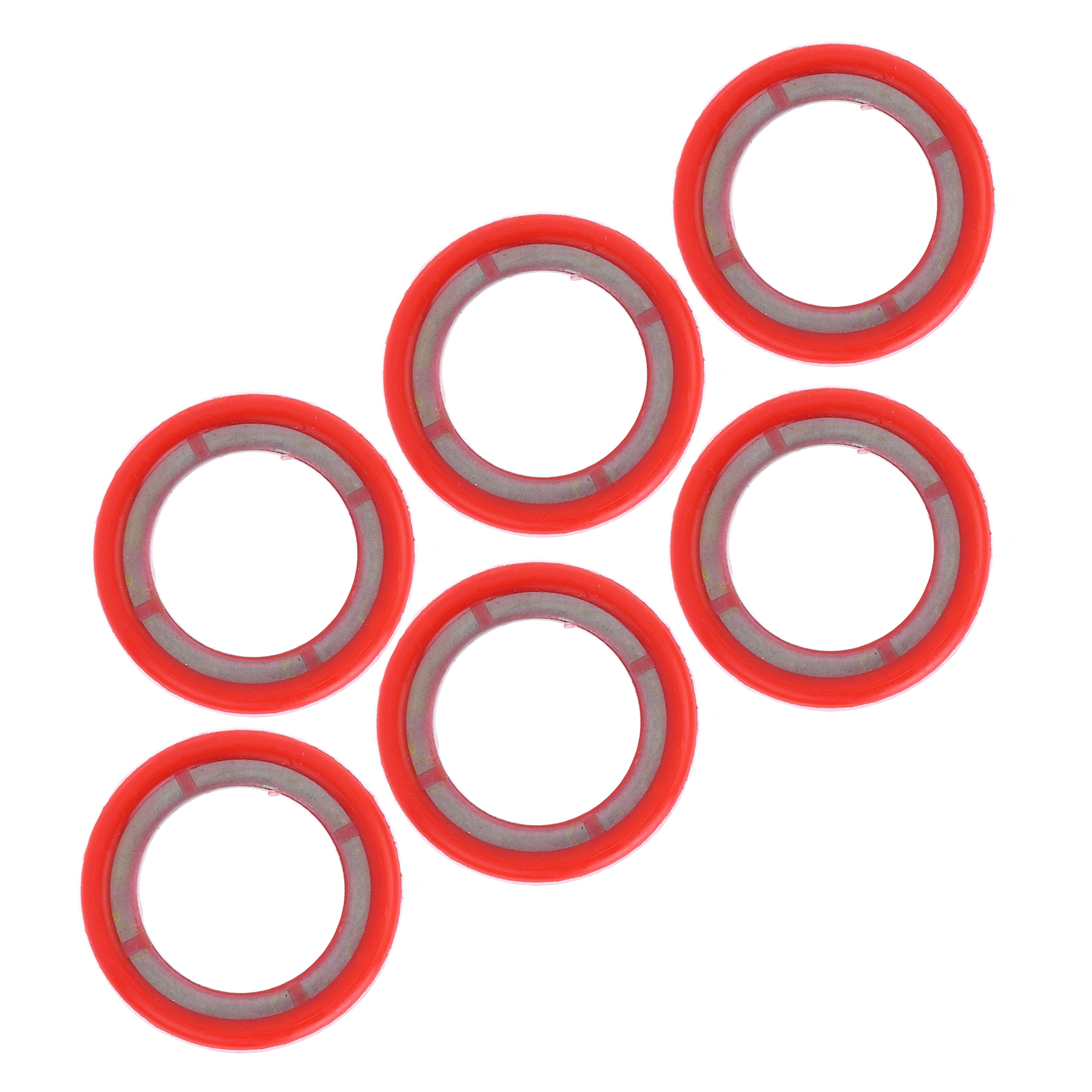 6pcs Gearcase Drain Plug Seal Washer Rubber Coated Stainless Steel 26 ...