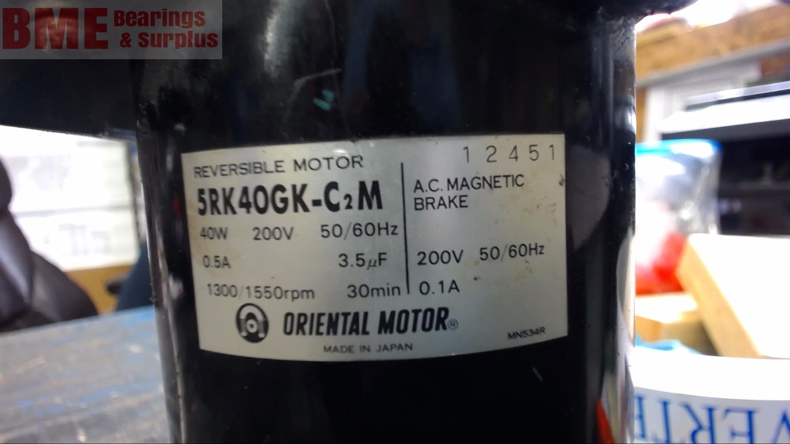 Oriental Motor, 5Rk40Gk-C2M Reversible Motor With 200V Brake | eBay