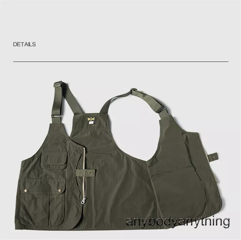 Mens Utility Strap Vest Outdoor Field Multi-Pocket Casual Gilet ...