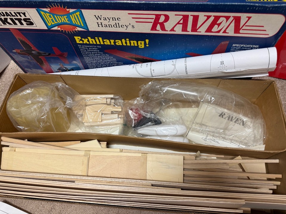 Global Quality Kits RAVEN Wayne Handley's RC Balsa Model Airplane ...