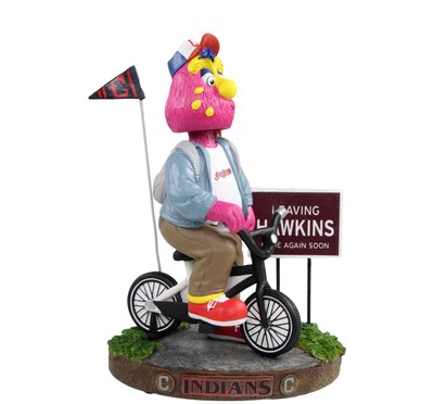 Slider Cleveland Indians Stranger Things Mascot on Bike Bobblehead MLB ...