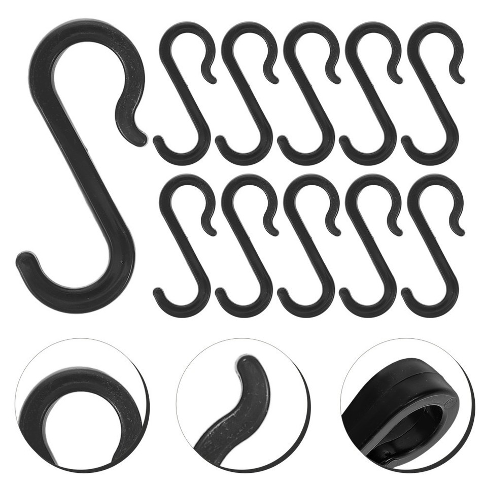 24pcs S-shaped Plastic Hooks Kitchen Utensils Hooks Bathroom Towel ...